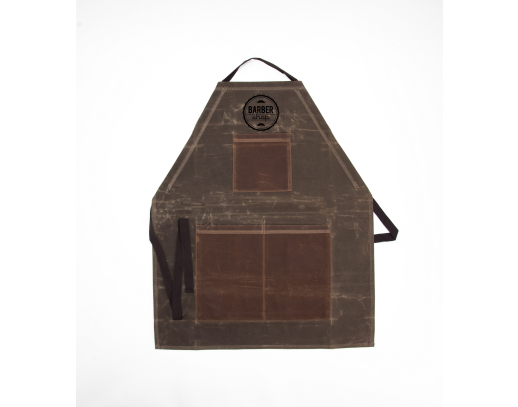 Embroidered Dual-Tone Waxed Canvas Work Apron 272391625841