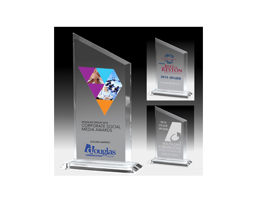 Personalized Narrow Billboard Trophy with Full-Color Printing (4 3/4"x ...