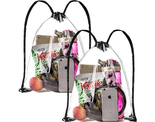 Promotional Clear PVC Drawstring Stadium Backpack EQJPV-RNRRR