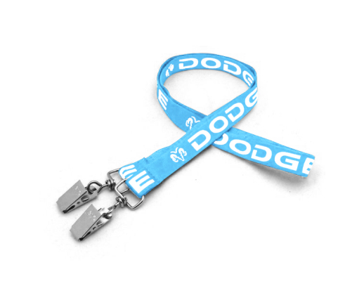 Specially made 5/8" Printed Tubular Lanyard with Dual Standard Clip ...
