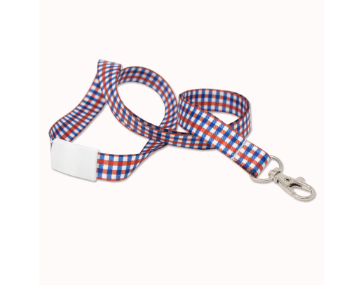 Custom 5/8" American Flag Checkered Pattern Patriotic Lanyards 116216105235