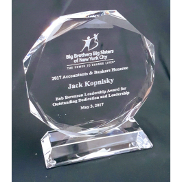 Customized 6-Inch Circular Crystal Octagonal Trophy 178766221215