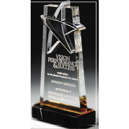 Made-to-Order Gold Acrylic Star Award for Desktop, 4"x7" 178766211838