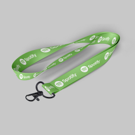 Personalized 1" Custom Forest Green Lanyard with Logo and Black Metal ...