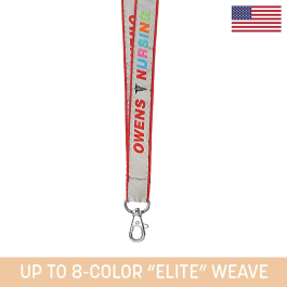 Personalized 3/4" Premium Woven Lanyard with Lobster Claw - "Elite ...