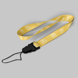 Logo’d 3/4" Yellow Personalized Lanyard with Logo and Cell Phone Hook ...