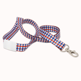 Custom 5/8" American Flag Checkered Pattern Patriotic Lanyards 116216105235